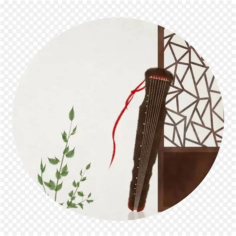 古风古琴插画pngPNG图片素材下载 图片编号yjwwnjjq 免抠素材网