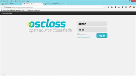 Localhost How To Install And Run Osclass On Xampp Youtube