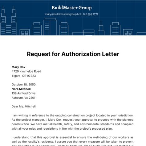 Free Request For Authorization Letter Edit Online And Download