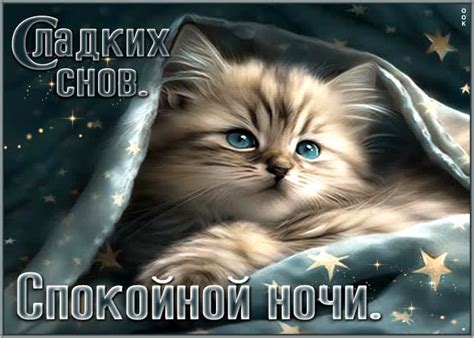 Шикарная и элегантная гиф открытка Сладких снов спокойной ночи Скачать бесплатно на