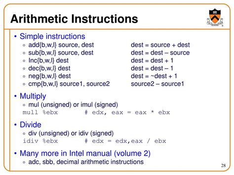 Ppt Assembly Language Ia 32 Instructions Powerpoint Presentation