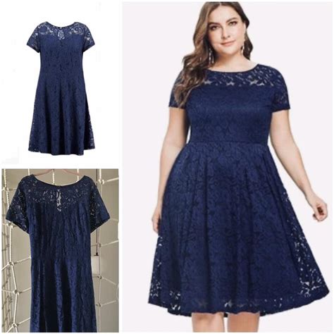 Мереживна сукня Plus Size — ціна 520 грн у каталозі Сукні міді Купити жіночі речі за доступною