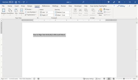 How To Vertically Align Text In Microsoft Word How To Vertically Center Text In Word Top