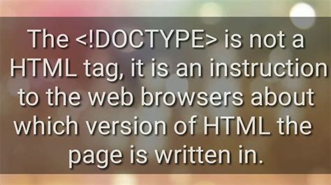 Why Should We Use Doctype Youtube