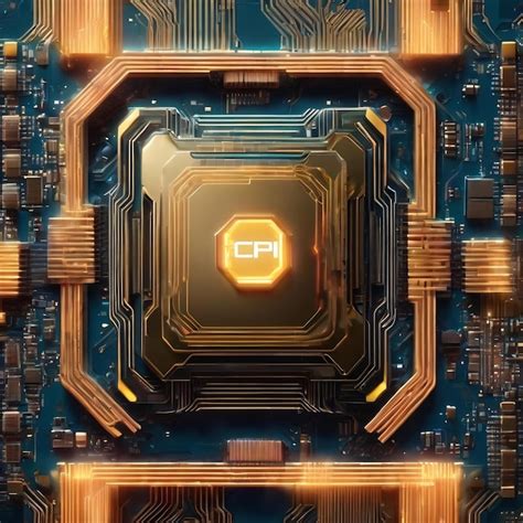 Premium Ai Image Advanced Technology On Cpu Background For Advertising In Sci Fi And