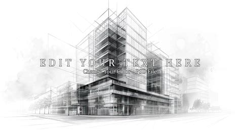 Sketch Design Of Wireframe Of Building Premium Ai Generated Psd