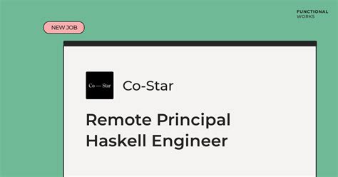 Functional Works On Linkedin Remote Principal Haskell Engineer Co Star