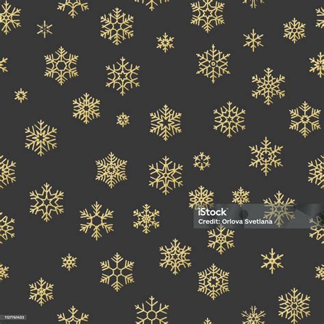 완벽 한 휴가 텍스처 섬유 안내 책자 카드에 대 한 골드 눈송이 장식으로 크리스마스 패턴 Eps 10 12월에 대한 스톡 벡터 아트 및 기타 이미지 Istock
