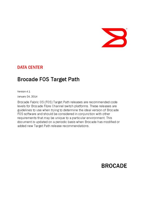 Brocade Fos Target Path Tb Pdf Computing Computer Engineering