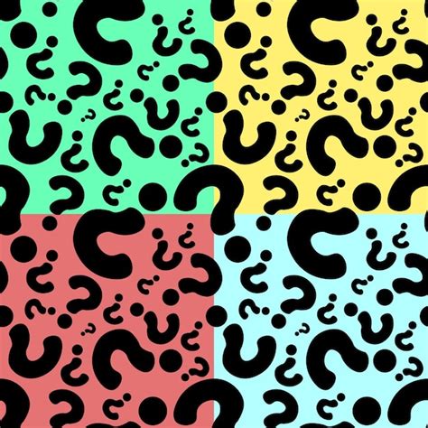 Premium Vector Question Mark Seamless Pattern Set Isolated On Colors Backgrounds Vector