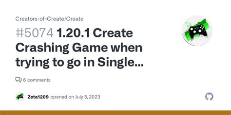 1201 Create Crashing Game When Trying To Go In Single Player · Issue
