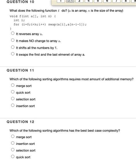 solved question 10 what does the following function do a is an array n is the size of the
