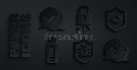 Set System Bug Shield And Eye Usb Flash Drive Eye Scan Cyber