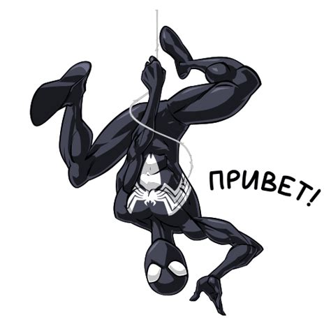 Vk Sticker 12 From Collection Spider Man Black Suit Download For Free