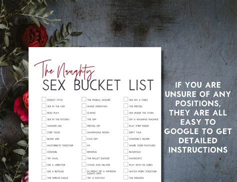 Sex Bucket List Sex Challenge Printable Sex Game Etsy