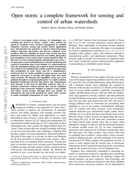 pdf open storm a complete framework for sensing and control of urban