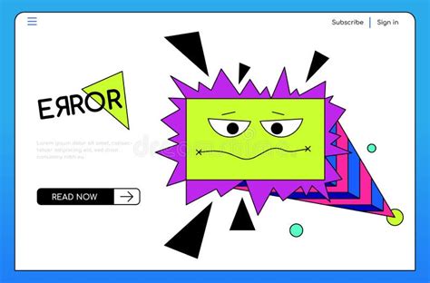unexpected error pop up window message on install stock vector