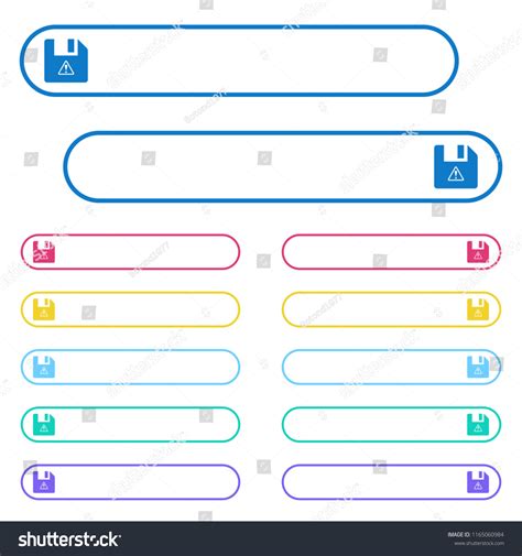 File Warning Icons Rounded Color Menu Stock Vector Royalty Free 1165060984 Shutterstock