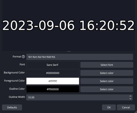 Krystianch Obs Time Source OBS Studio Plugin That Allows You To Add Current Date And Time To