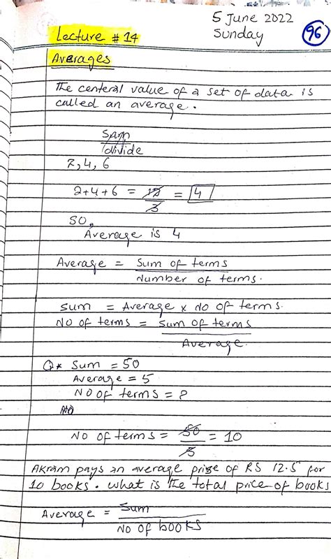 SOLUTION Arithmetic Basics Lecture Averages Definition Formula Example And Solved