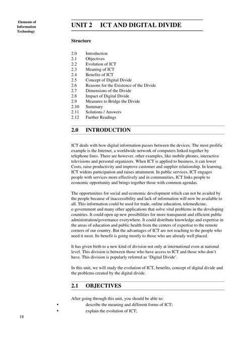 Pdf Elements Of Unit 2 Ict And Digital Divide Ignou · Elements Of Pdf Elements Of Unit 2 Ict And Digital Divide Ignou · Elements Of