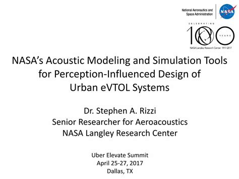 Pdf Nasas Acoustic Modeling And Simulation Tools For · Nasas