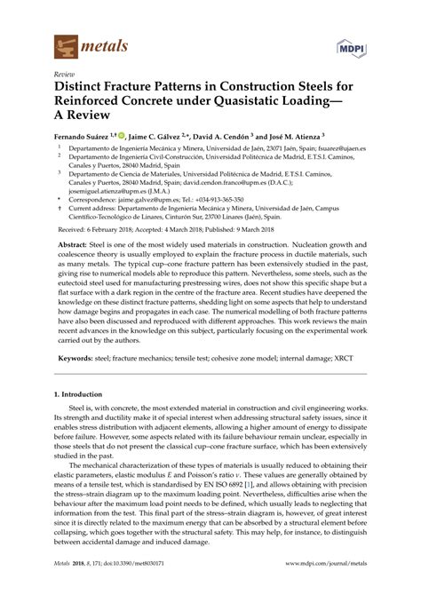 Pdf Distinct Fracture Patterns In Construction Steels For Reinforced Concrete Under