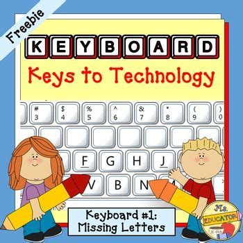 Keyboard Freebie Computer Literacy Interactive Learning Activities