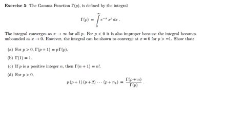 solved the gamma function gamma p is defined by the