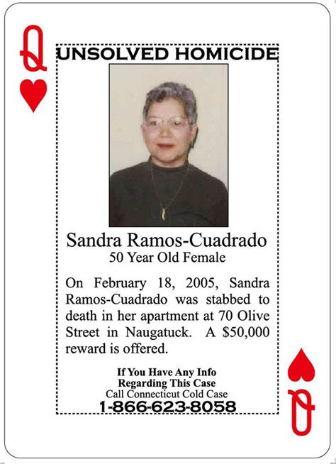 Naugatuck Cold Case Homicide Featured In Inmate Playing Card Deck