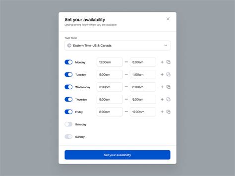 Settings Set Availability By Faruk Ahmed On Dribbble
