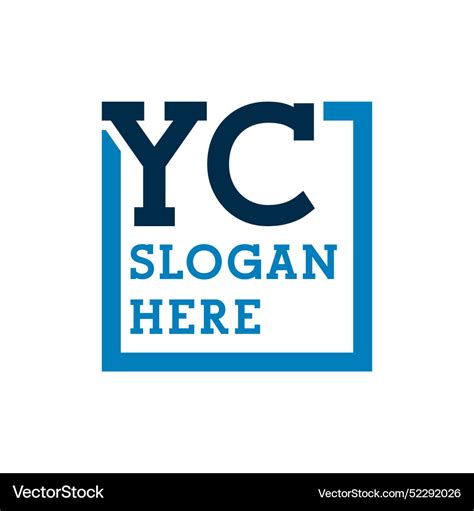 Minimal Initials Logo Letters Y And C Yc Initial Vector Image
