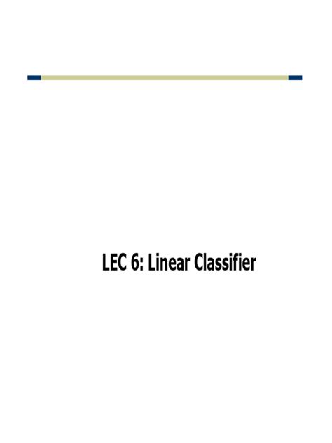 Mllec 7 Linear Classifiers Logistic Classifiers Pdf Logistic Regression Linear Regression