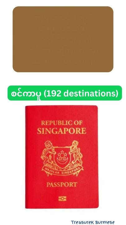 Powerful Passport အာရှနိုင်ငံ ၃ ခု၏ အင်အားအကြီးမားဆုံး Passport စာအုပ်များ Youtube