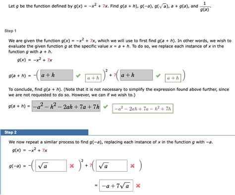 Solved 1 Let G Be The Function Defined By G X X2 7x
