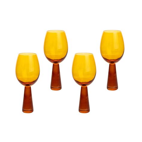 Rose Wine Glasses Set Of 4