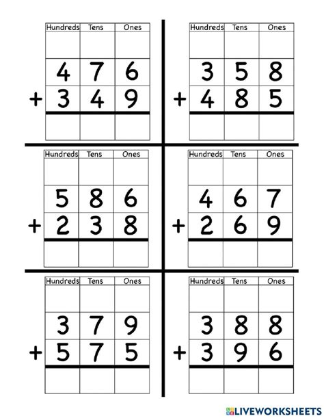 Grade 3 Math Worksheets Printable Subtraction Flashcards