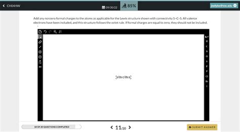 Solved Add Any Nonzero Formal Charges To The Atoms As Chegg