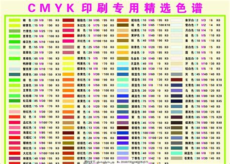 Cmyk色卡 Cmyk色卡值 微信公众号文章