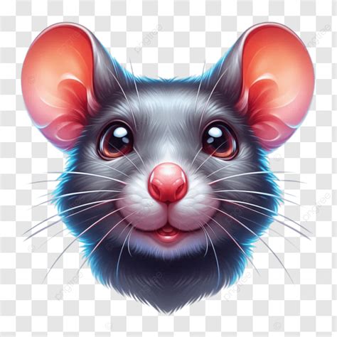 Gray Mouse Sitting On White Background Gray Mouse Sitting On White