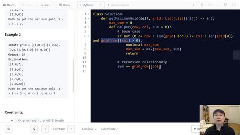 1219 Path With Maximum Gold English Version Youtube