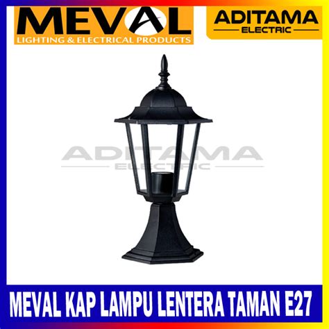 Meval Kap Lampu Lentera Taman Garden Fitting E27 Aluminium Rp1 1a6