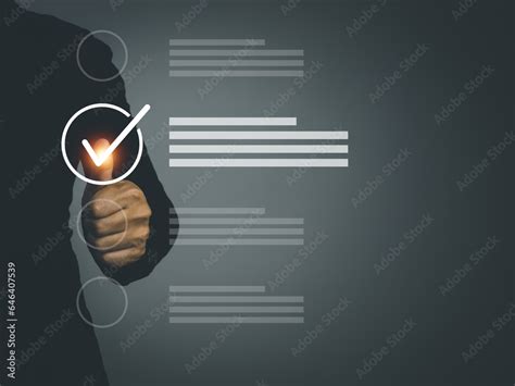 Business Performance Checklist Businessman Checking Checkboxes Online