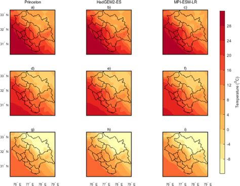 Daily Maximum Temperature A B C Daily Mean Temperature D E F