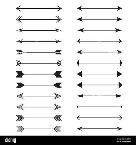 Arrow Vector Collection Modern Simple Arrows Vector Illustration Arrows Icon Outline Rank