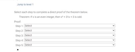 Solved Jump To Level 1select Each Step To Complete A Direct