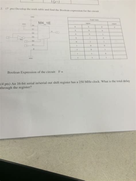 Develop The Truth Table And Find The Boolean