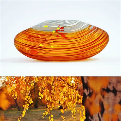 The Beauty Of A Golden Autumn Captured In Glass Autumn Hangi Stone By Lynden Over Buy