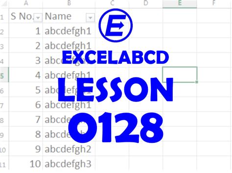 Lesson128 Formula To Make Serial No Auto Arranged When Filtered