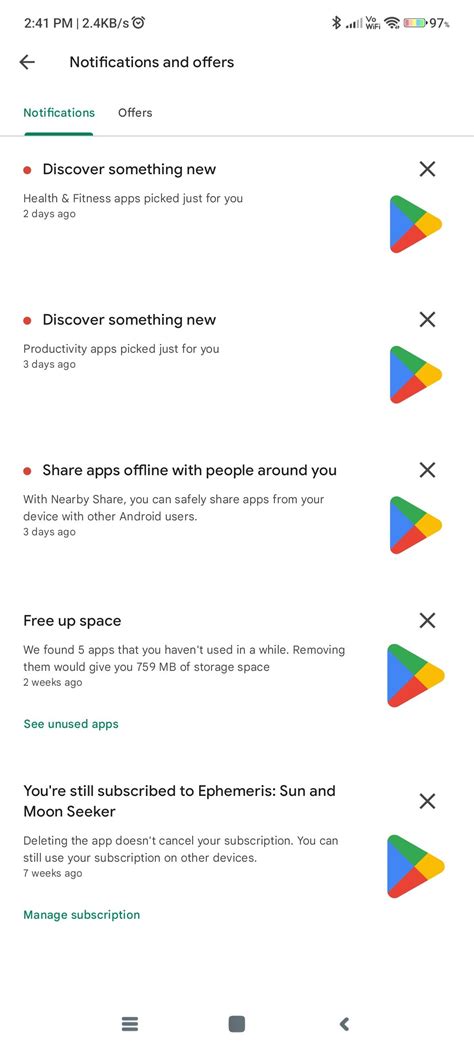 Play Store UI Tweak Gives Top Priority To Notifications And Offers